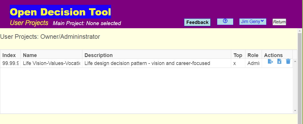 Open Decision Tool Demo Help – Decision Management Institute